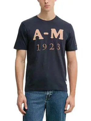 AERONAUTICA MILITARE Appliqué Embroidered T-shirt - Blue