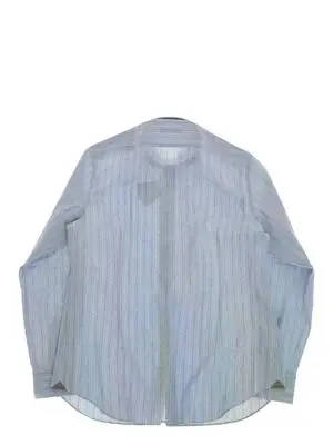 Corneliani Striped French-collar Shirt - Blue
