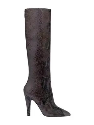 PARIS TEXAS Paris Texas Elsa Snakeskin-Effect Knee High Boots