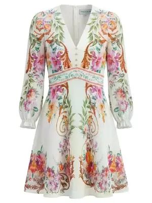 Hale Bob Floral Print Mini Dress - White
