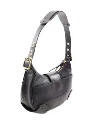 Chloé Calf Leather Grained Texture Shoulder Bag - Black
