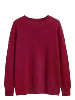 Chinti & Parker Seam Detail Slouchy Sweater - Red
