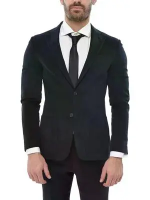 Corneliani Cc Collection Patch-pocket Single-breasted Blazer - Black