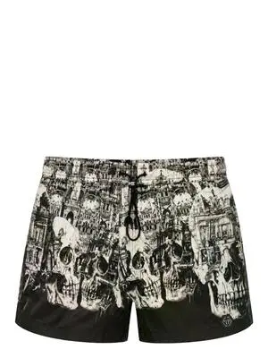 Philipp Plein Philipp Plein Skull Hotel Graphic Swim Shorts Black
