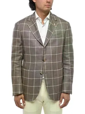 Corneliani Check-pattern Blazer - Brown
