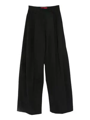 THELATEST E-billie Pleated Tailored Wide Leg Trousers - Black