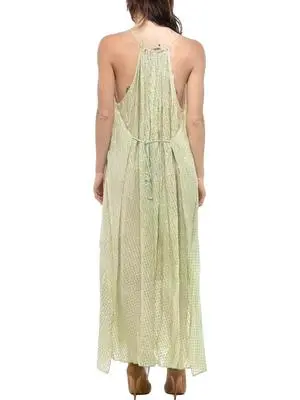 Stella McCartney Stella McCartney Nadia Lurex Detail Maxi Dress Green