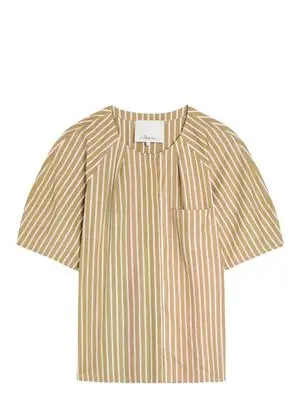 3.1 PHILLIP LIM 3.1 Phillip Lim Striped Short Sleeve Blouse
