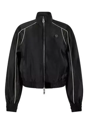 Philipp Plein Laminated Tracksuit Jacket - Black