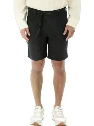 Woolrich Plaid Check Belted Shorts - Black