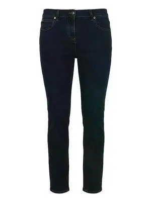 Valentino Garavani Slim-fit Jeans With V-detail - Blue