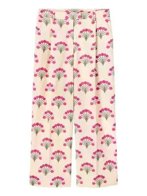 La DoubleJ Florette Ecru Cotton Loose Pants - Neutrals