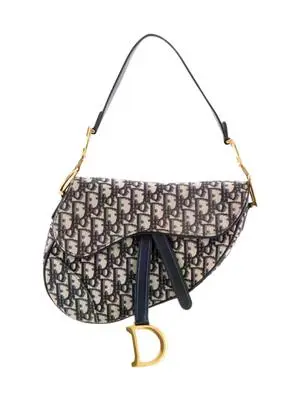 Dior Saddle Handbag Oblique Canvas Medium Shoulder Bag - Blue