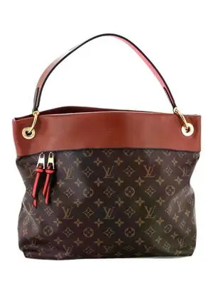 LOUIS VUITTON Louis Vuitton Tuileries Monogram Canvas Leather Hobo Bag Multicolour