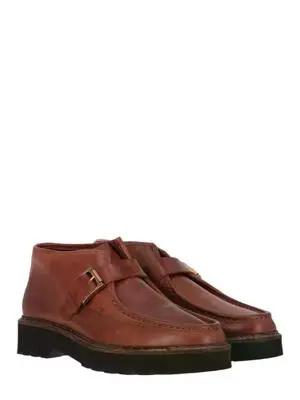 TOD'S Buckled Leather Loafers - Brown