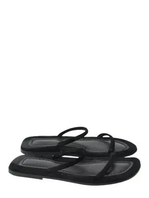 TOTEME The City Slides Suede - Black