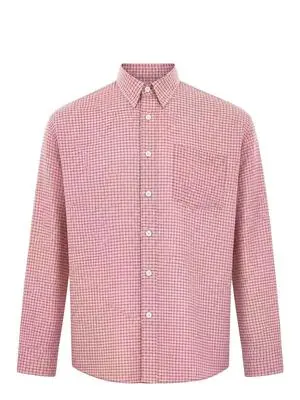 SUNFLOWER Stable Check-pattern Button-down Shirt - Pink