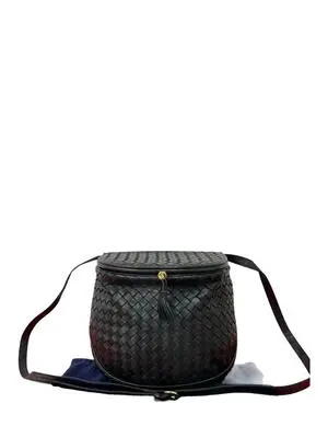 Bottega Veneta Nappa Intrecciato Crossbody Bag - Black