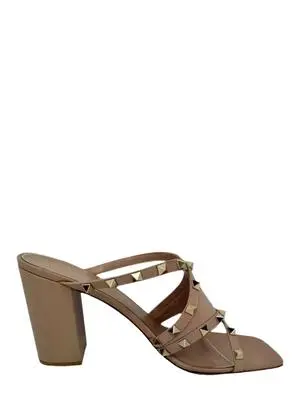Valentino Garavani Rockstud Strappy Mules - Neutrals