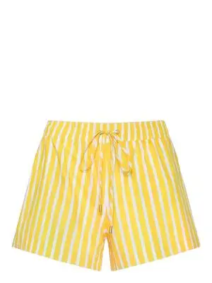 L'Agence Royce Striped Shorts - Yellow
