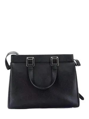 Gucci Zumi Top Handle Bag Leather Small Satchel - Black