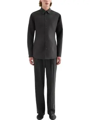 JIL SANDER Lightweight Wool Flannel Trousers - Grey