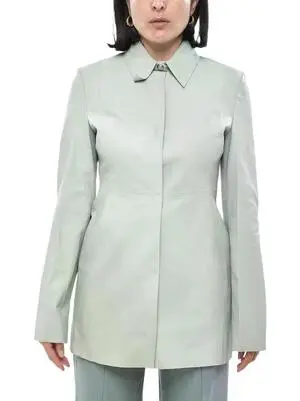 Off-White Lambskin Long-sleeve Shirt - Green