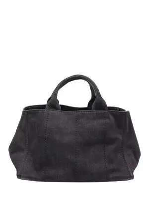 PRADA Prada Logo Print Denim Tote Bag