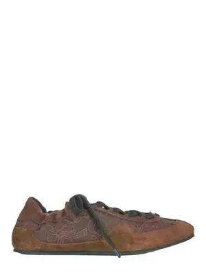 Cecilie Bahnsen Blaise Floral-embroidered Sneakers - Brown