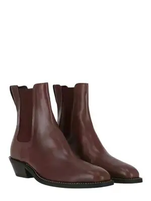TOD'S Tod's Leather Chelsea Boots With Cuban Heel Brown