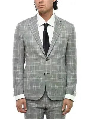 Corneliani Academy District-check Suit - Grey