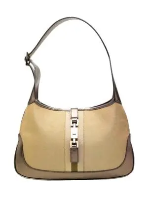 Gucci 20th Century Canvas Web Jackie Shoulder Bag - Brown