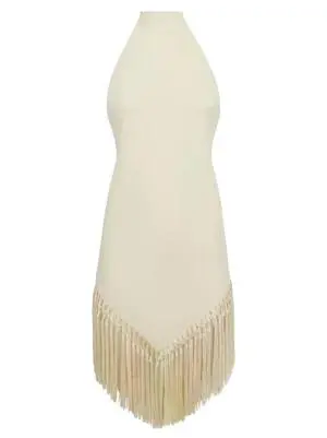 TALLER MARMO Taller Marmo Ares Mini Dress With Fringe And Open Back