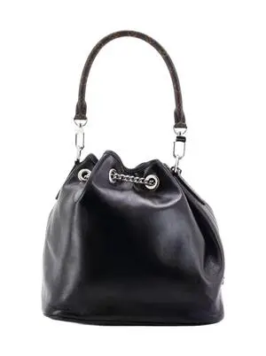 LOUIS VUITTON Louis Vuitton No Way Vibe Leather Bucket Bag With Monogram Detail