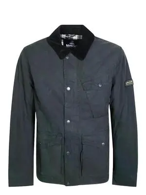 BARBOUR INTERNATIONAL Washed Waxed-cotton Military Jacket - Green