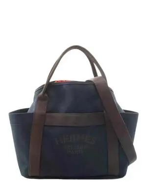 Hermès Groom Canvas Tote Bag - Blue