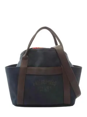 Hermès Groom Canvas Tote Bag - Blue