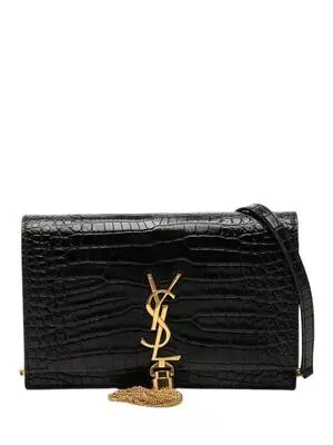Saint Laurent Small Monogram Kate Tassel Crossbody Bag - Black