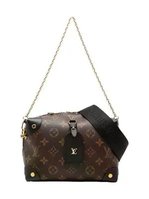 LOUIS VUITTON Monogram Petite Malle Souple Satchel - Brown