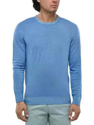 Corneliani Virgin Wool Crew-neck Sweater - Blue
