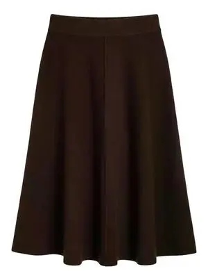 Chinti & Parker Seam Detail A-line Midi Skirt - Brown