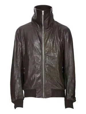 Rick Owens Dracuflight Leather Jacket - Brown