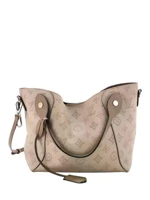 LOUIS VUITTON Hina Handbag Mahina Leather Pm Shoulder Bag - Grey
