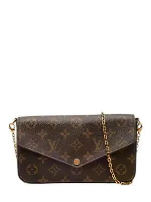 LOUIS VUITTON Monogram Pochette Felicie Crossbody Bag - Brown