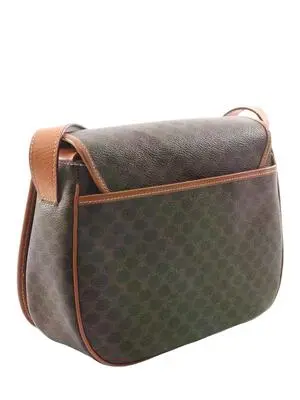 Celine Macadam Pattern Shoulder Bag - Brown