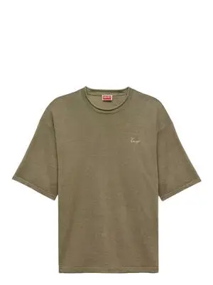 Kenzo Logo-embroidered T-shirt - Green