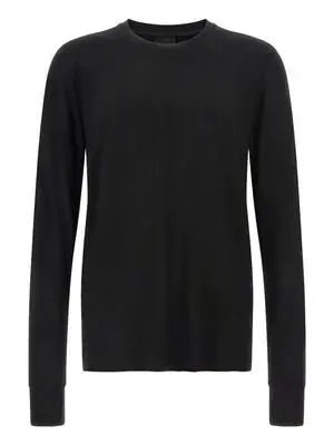 THOM KROM Thumb-hole-cuff Cross-seam T-shirt - Black