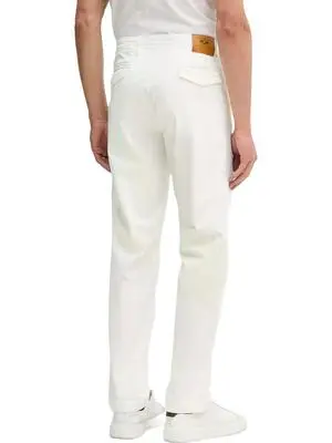AERONAUTICA MILITARE Straight-leg Trousers With Logo Patch - White