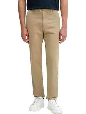 AERONAUTICA MILITARE Straight-leg Trousers With Embroidered Flag Detail - Neutrals