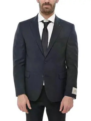 Corneliani Cc Collection Checked Single-breasted Blazer - Blue